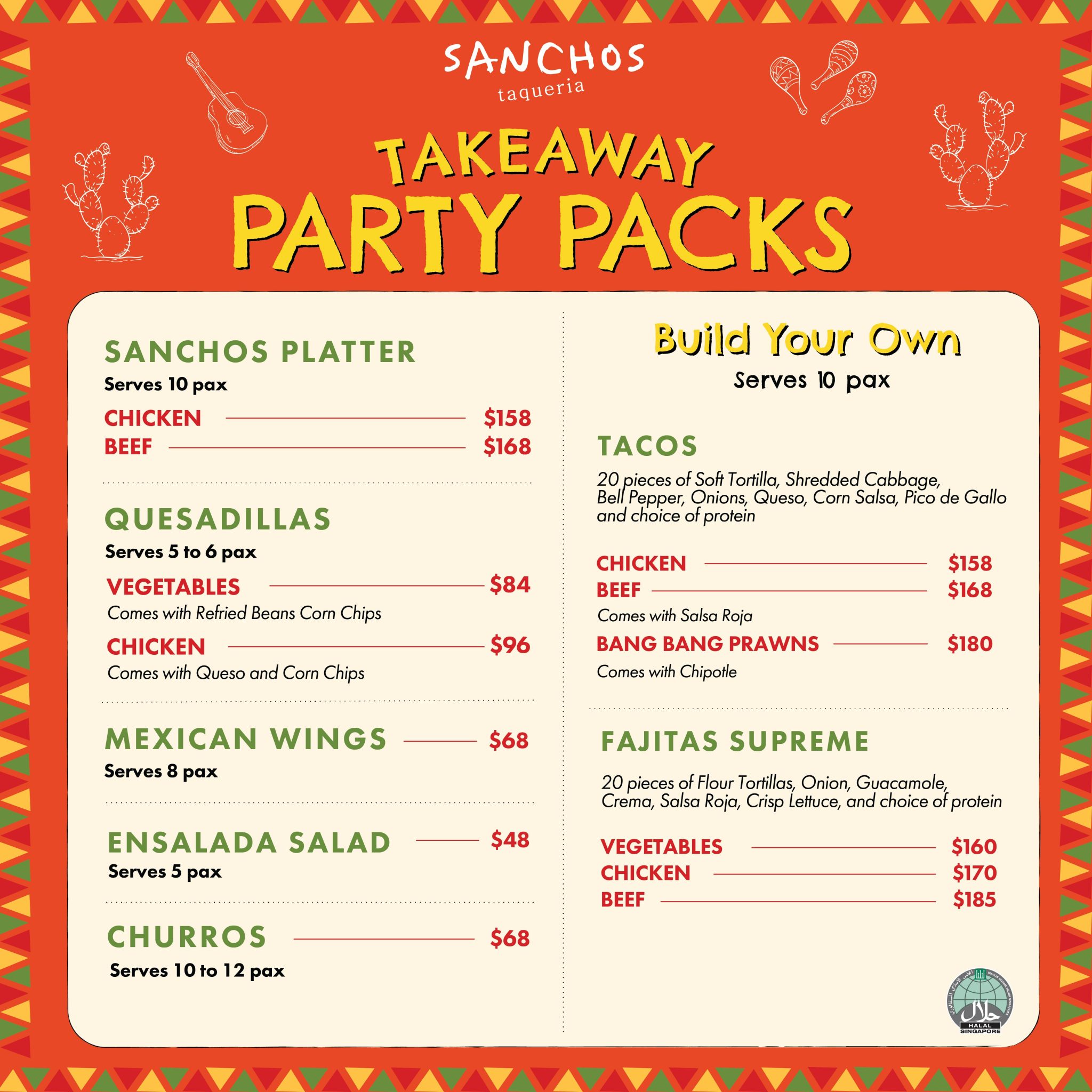 Sanchos Taqueria | Halal Certified Mexican Cuisine in Singapore